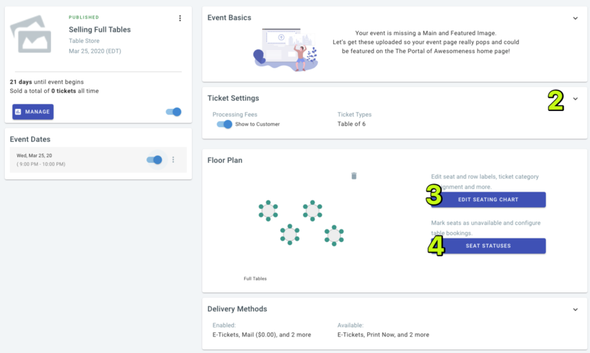 *Assign Reserved Seating – Ticketing